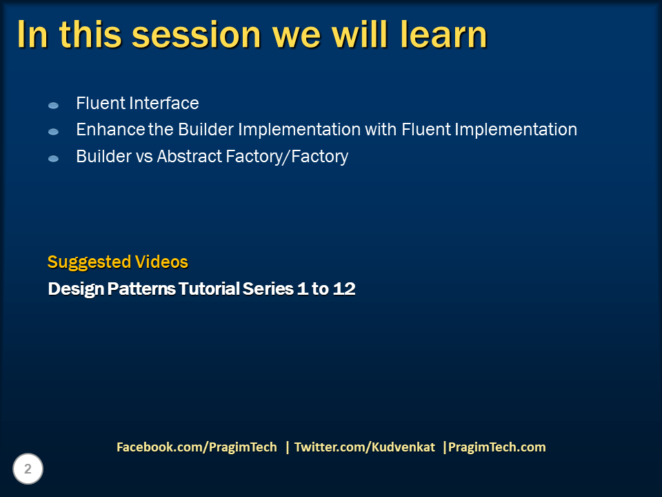 Sql server, .net and c# video tutorial: Fluent Builder Design Pattern ... Sql server, .net and c# video tutorial: Fluent Builder Design Pattern ...