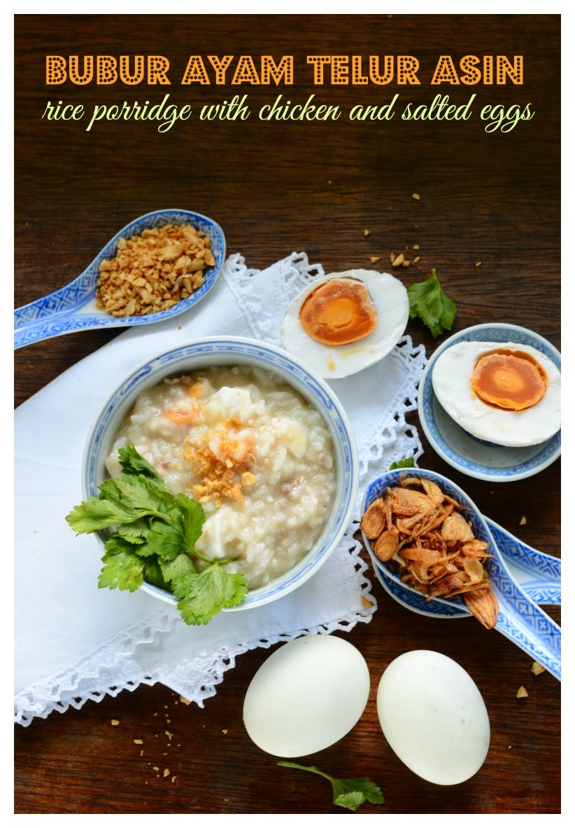 Indonesian Medan Food: Bubur Ayam Telur Asin (Rice Porridge with Salted ...