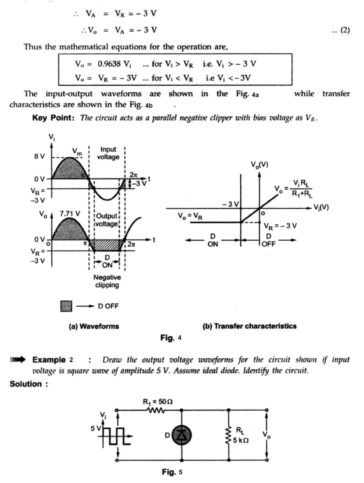 Parallel Clipper Circuits with Reference Voltage VR