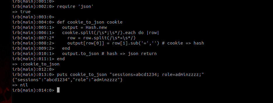 Ruby에서 Cookie 값을 JSON 포맷으로 변환하기(Cookie format to JSON with hash!) | HAHWUL