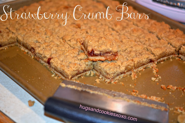 STRAWBERRY CRUMB BARS....BUTTER & SCRUMPTIOUS!!! - Hugs and Cookies XOXO