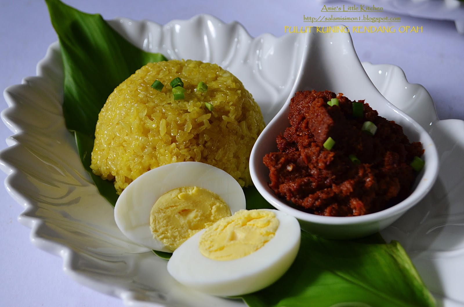 Pulut Kuning Rendang Opah - Amie's Little Kitchen