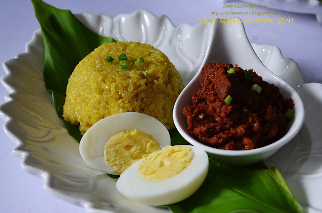 Pulut Kuning Rendang Opah - Amie's Little Kitchen