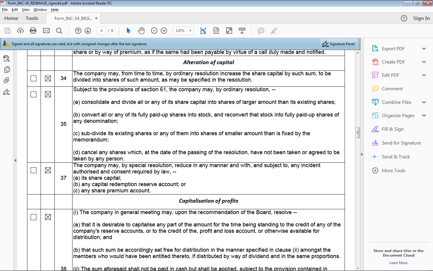 Corporate Updates: Draft Documents For Incorporation of Company Using ...