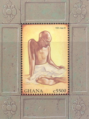 GANDHI Philately Study Circle: Ghana Gandhi Stamps - Does value of ...
