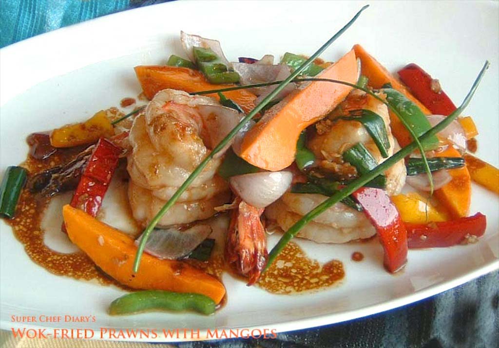 Super Chef Diary: Wok-fried Prawns with Mangoes