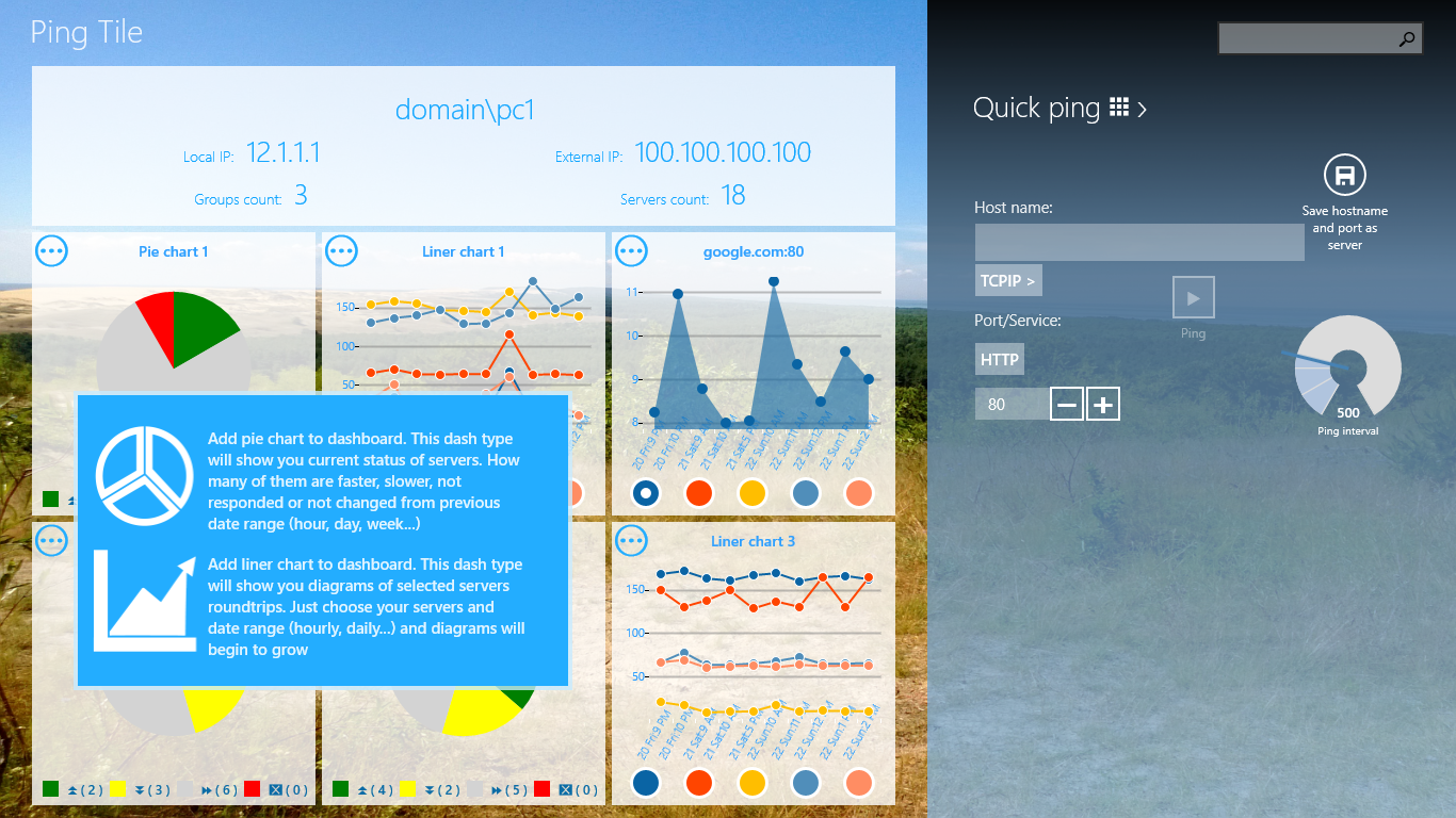 Ping Tile: Screen Shots