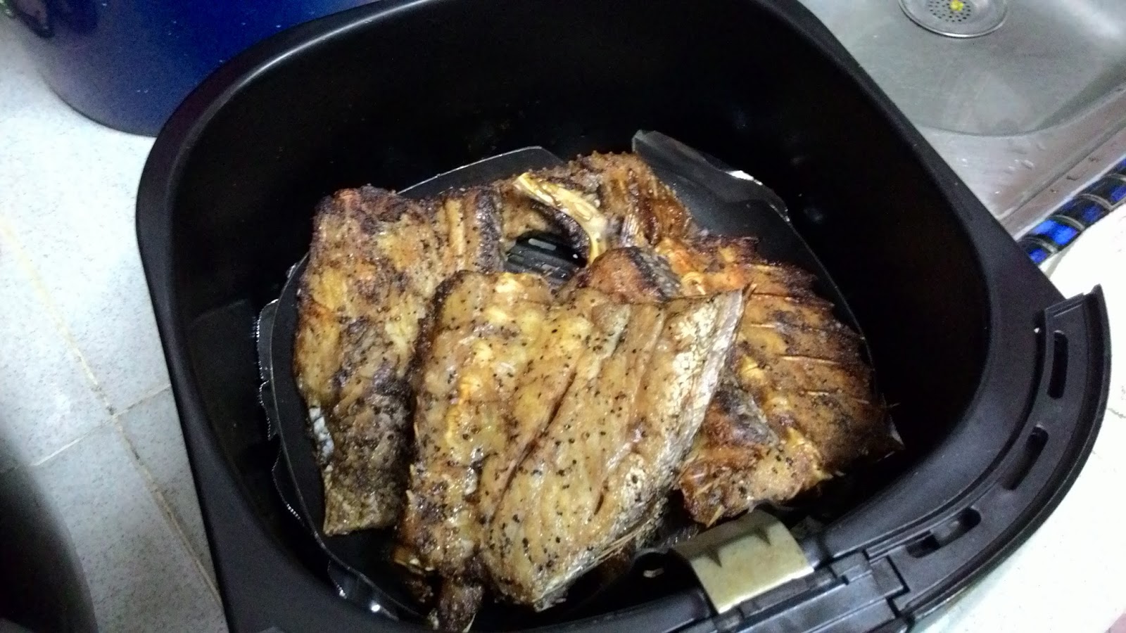 My Cooking Recipe : 空气油炸鱼骨头Air-Fry Fish Bones