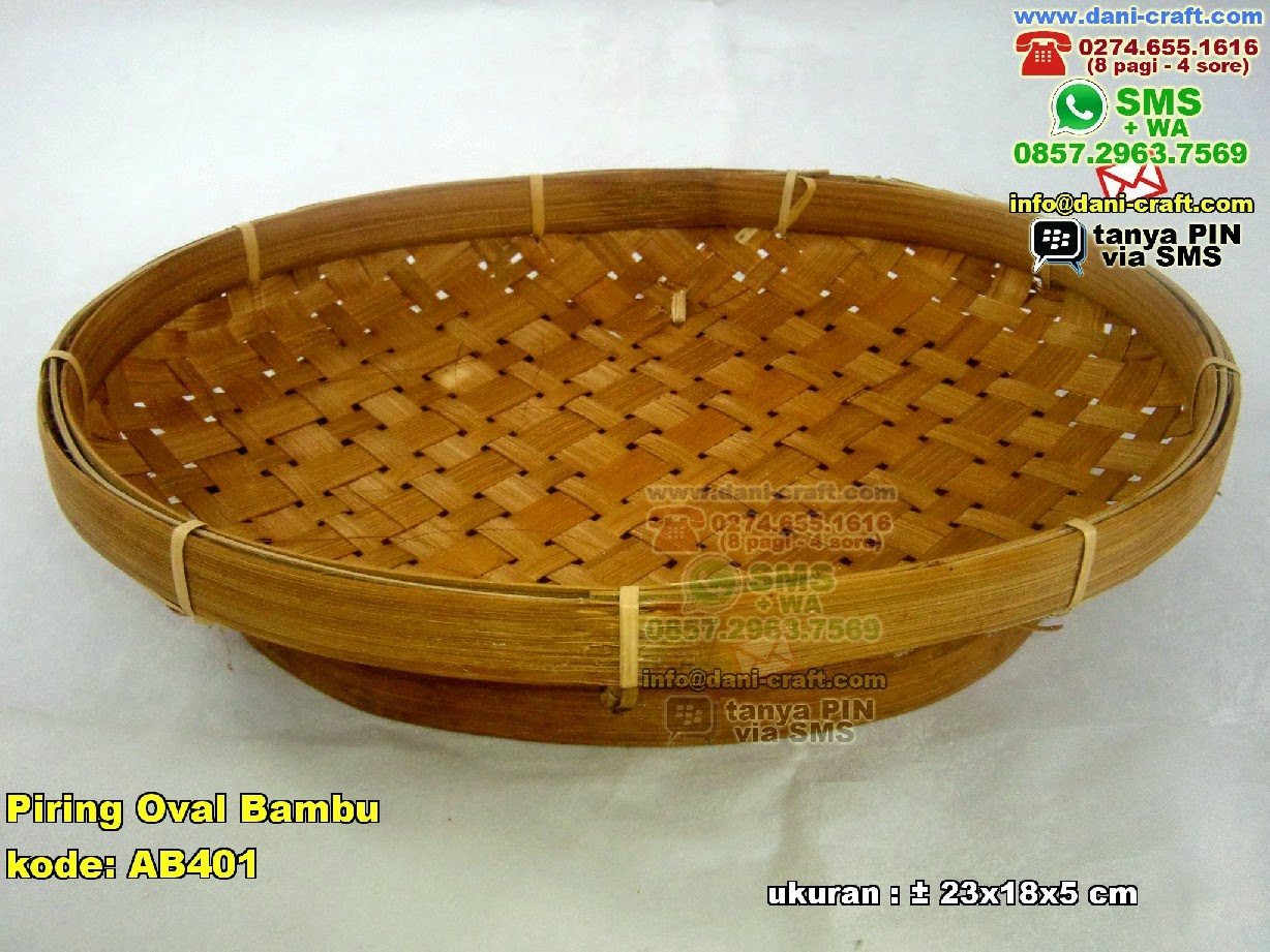 Piring Oval Bambu Anyaman | Souvenir Pernikahan