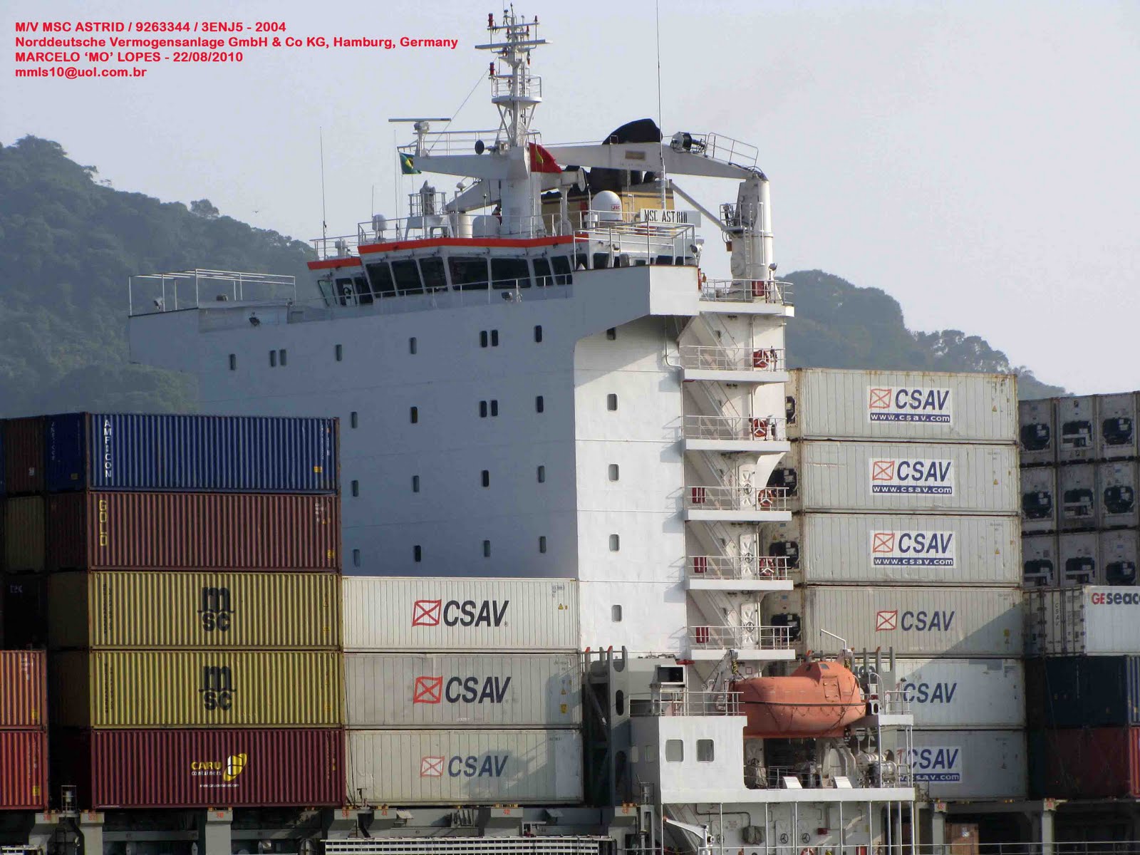 Santos Shiplovers: M/S MSC Astrid / 3ENJ5