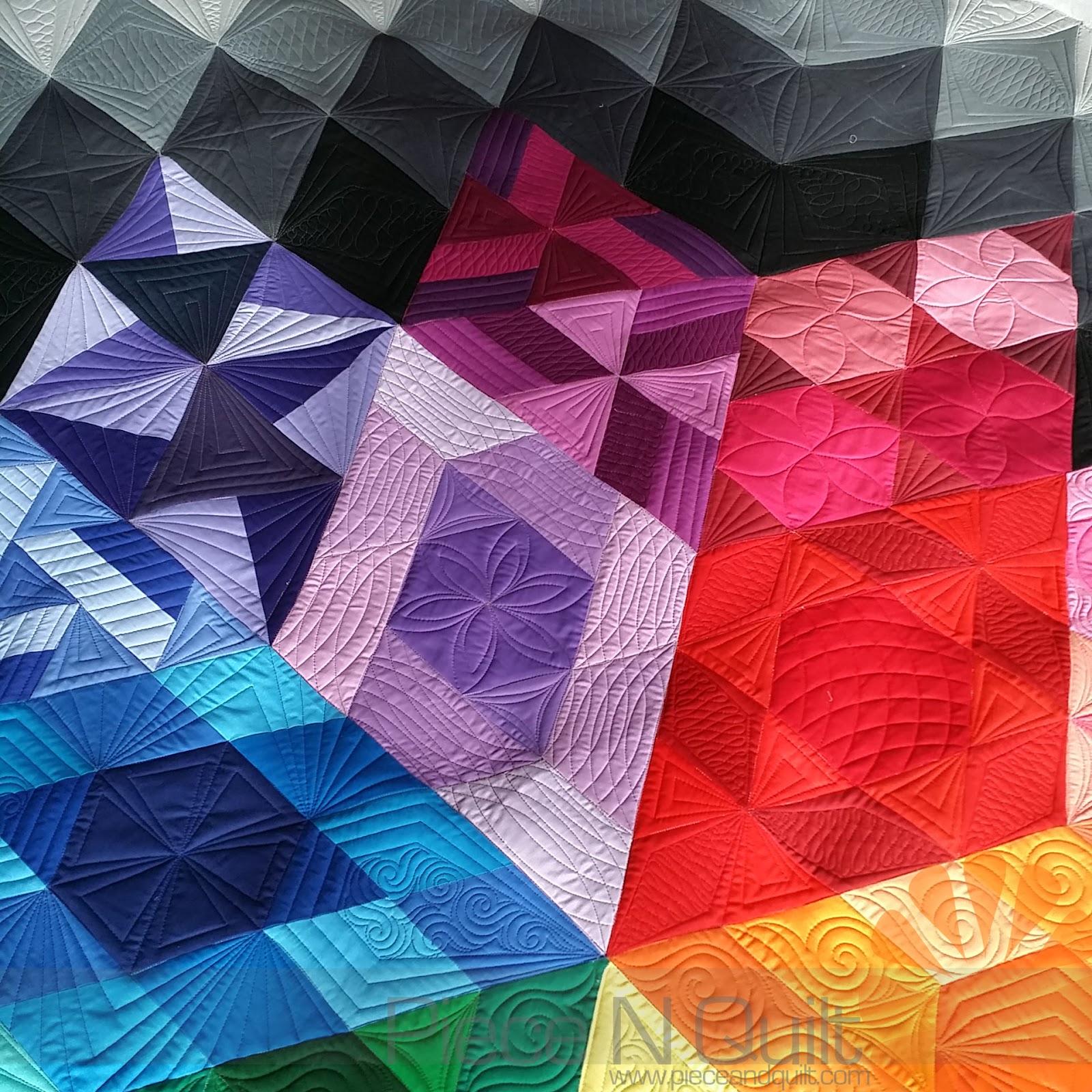 Piece N Quilt: Gravity Quilt - Custom Machine Quilting by Natalia Bonner