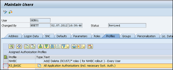 SAP Basis User Activities | SAP Online Guides