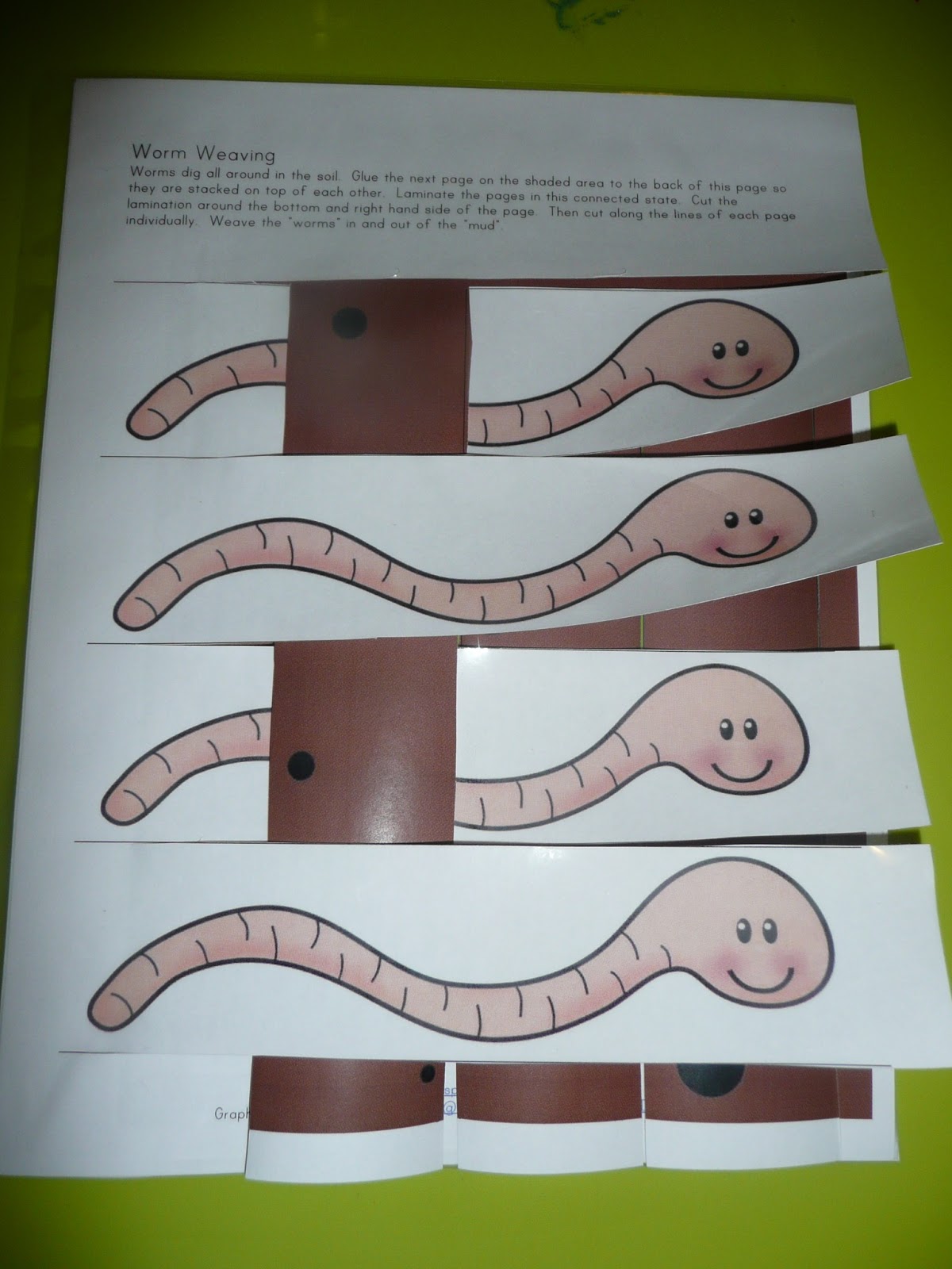 Little Adventures Preschool: Worm Weaving