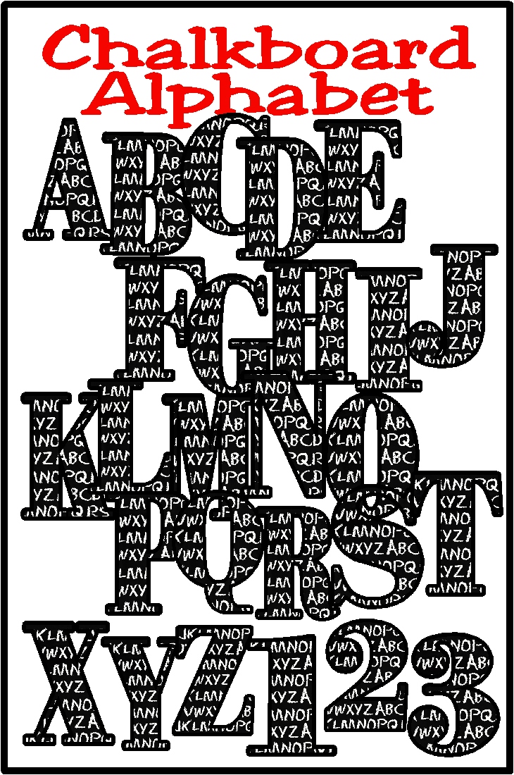 DIY Party Mom: Chalkboard Alphabet for School Scrapbooking