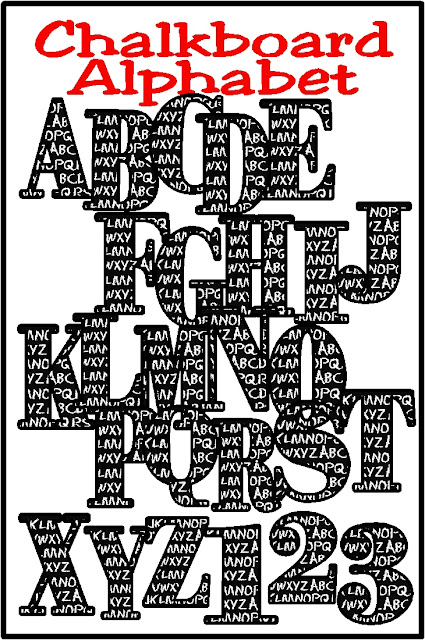 DIY Party Mom: Chalkboard Alphabet for School Scrapbooking