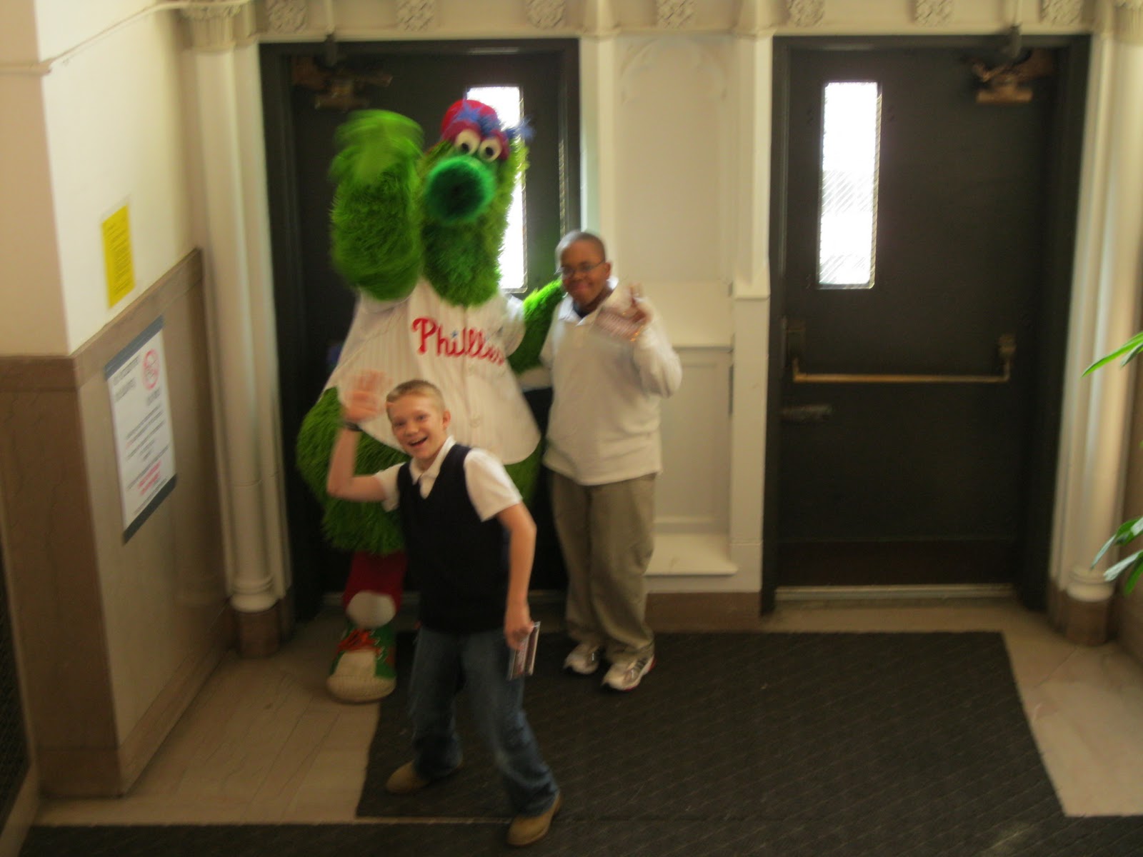 Welcome to James Dobson School's Blog!: Phanatic Visits Dobson!