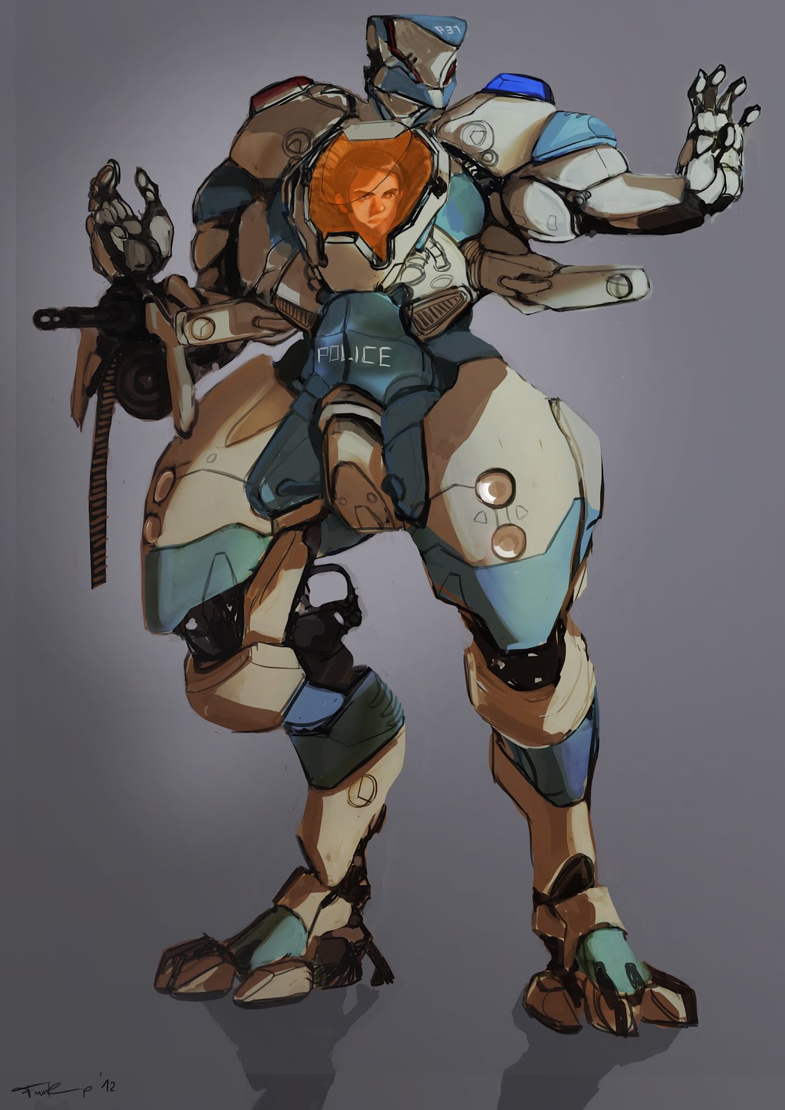 Florian Furtkamp: Police Mech Concept