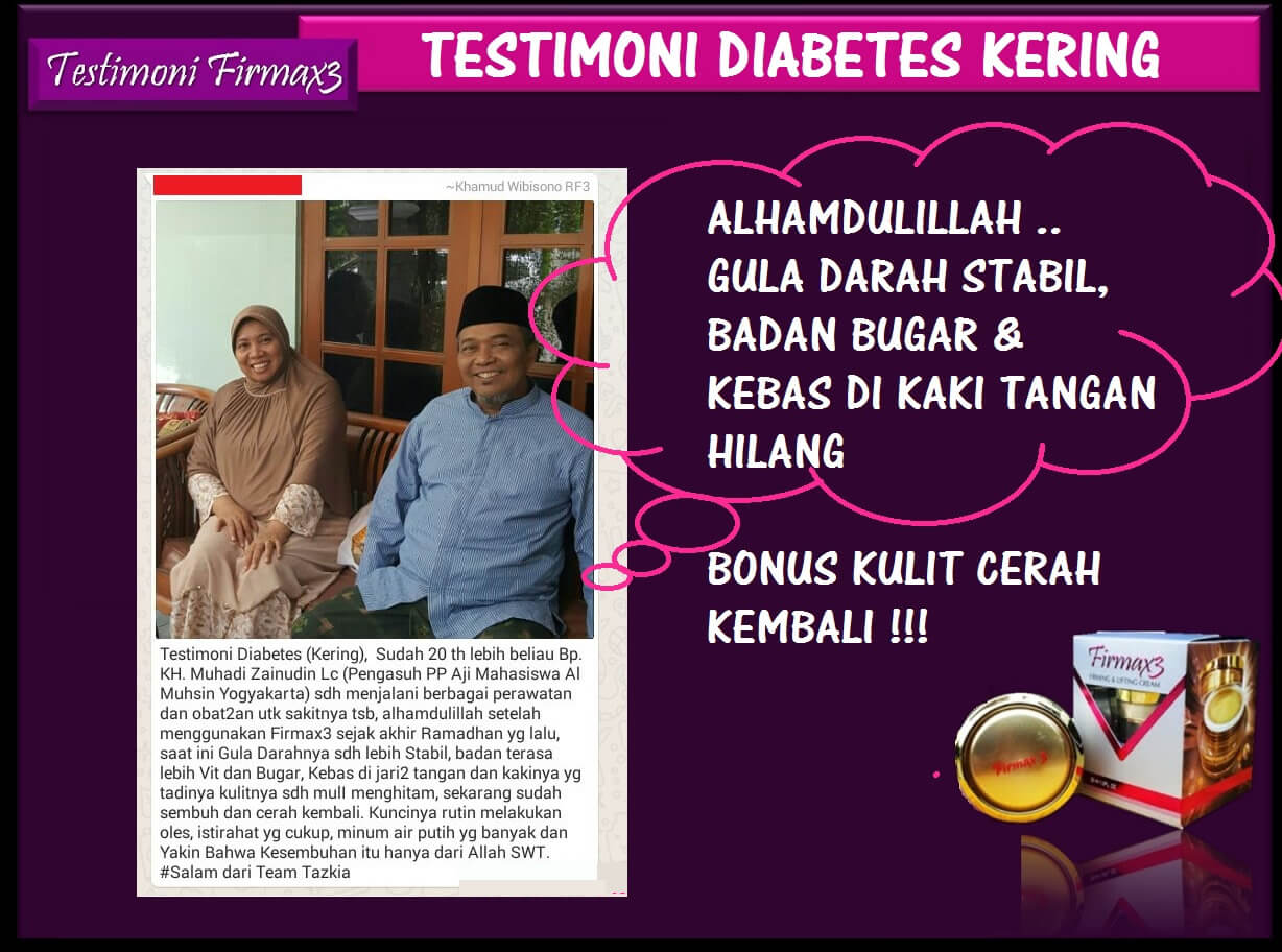 Testimoni dan Cara Pemakaian Firmax3 Untuk Diabetes