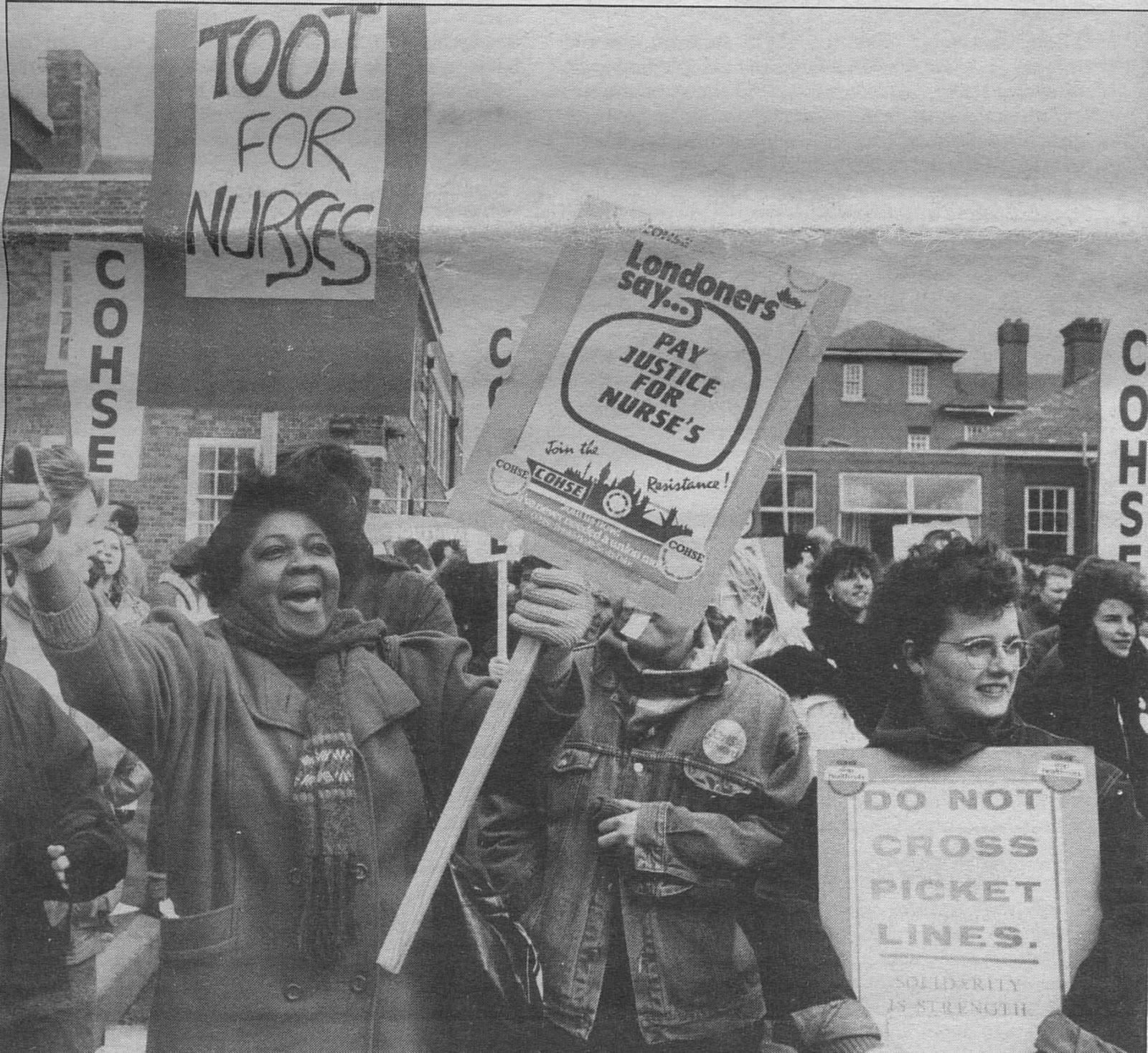 COHSE: COHSE Nurses strike 1988 Maudsley Hospital
