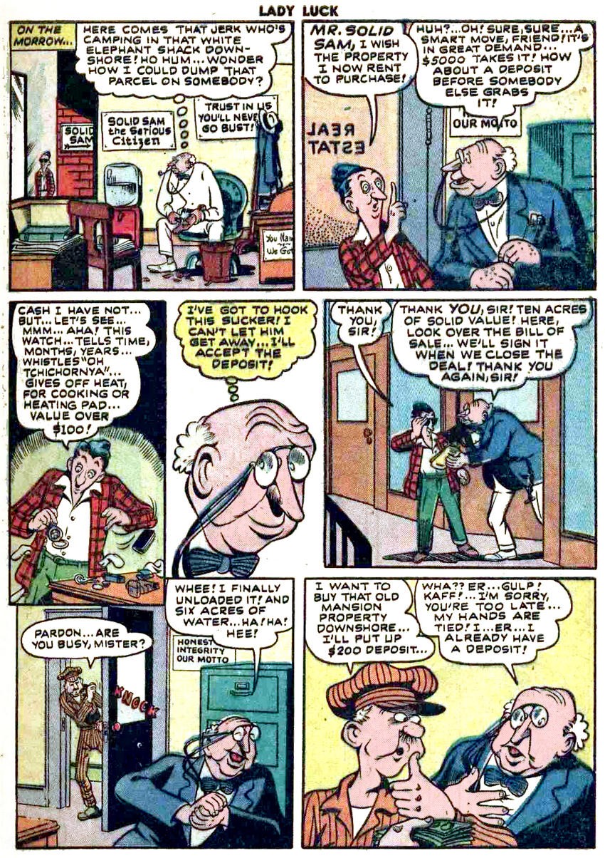 Pappy's Golden Age Comics Blogzine: Number 1242: Luck be a Lady