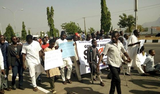 Photos from an ongoing protest against Rivers State governor, Nyesom ...