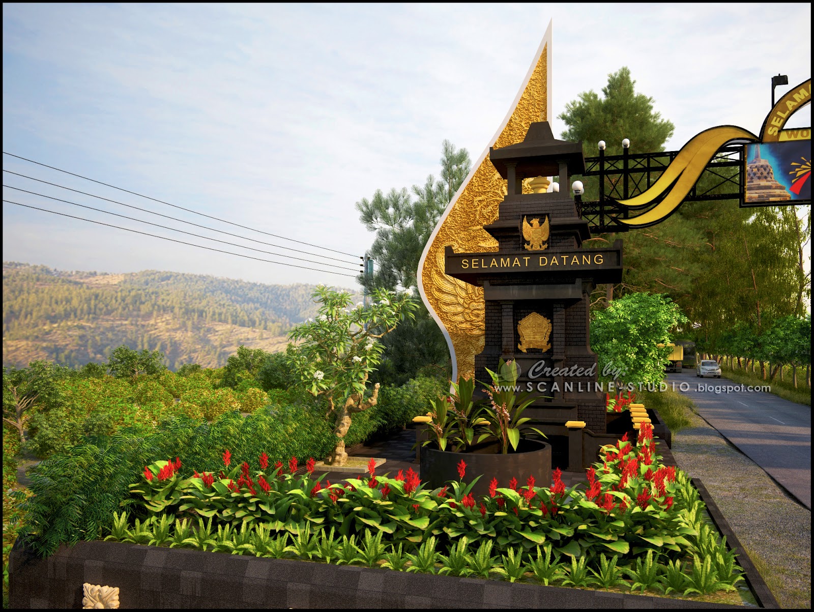 Scanline Art Gallery: GATEWAY CITY PARK OF WONOSOBO