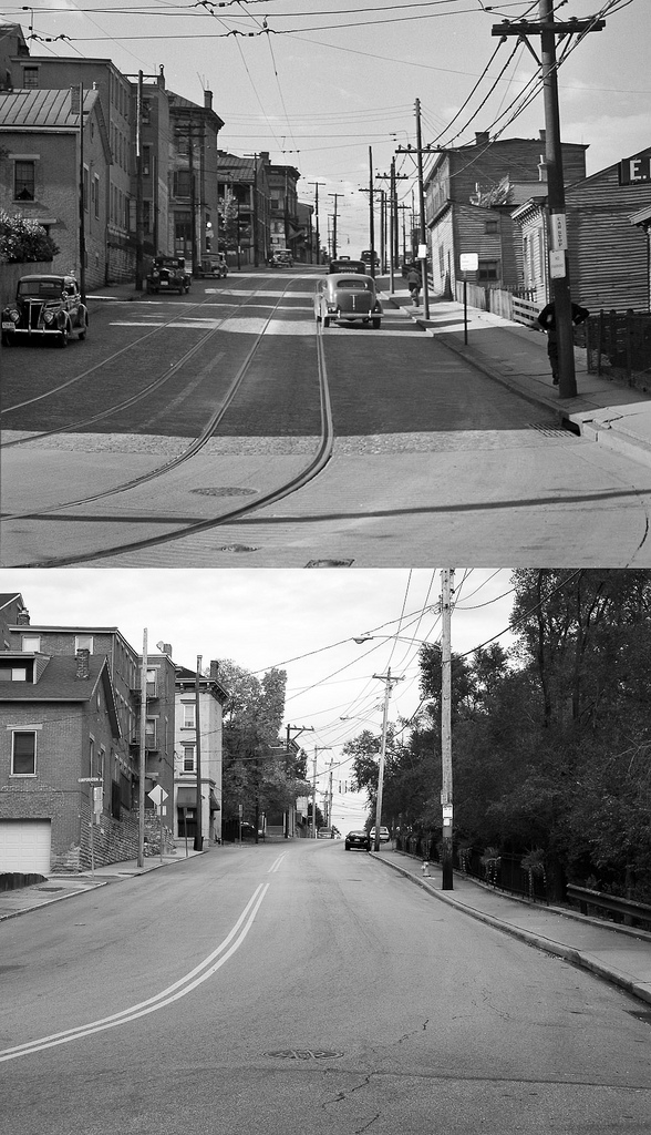 Earth In The Past: Then and Now Composite Photos Of Cincinnati