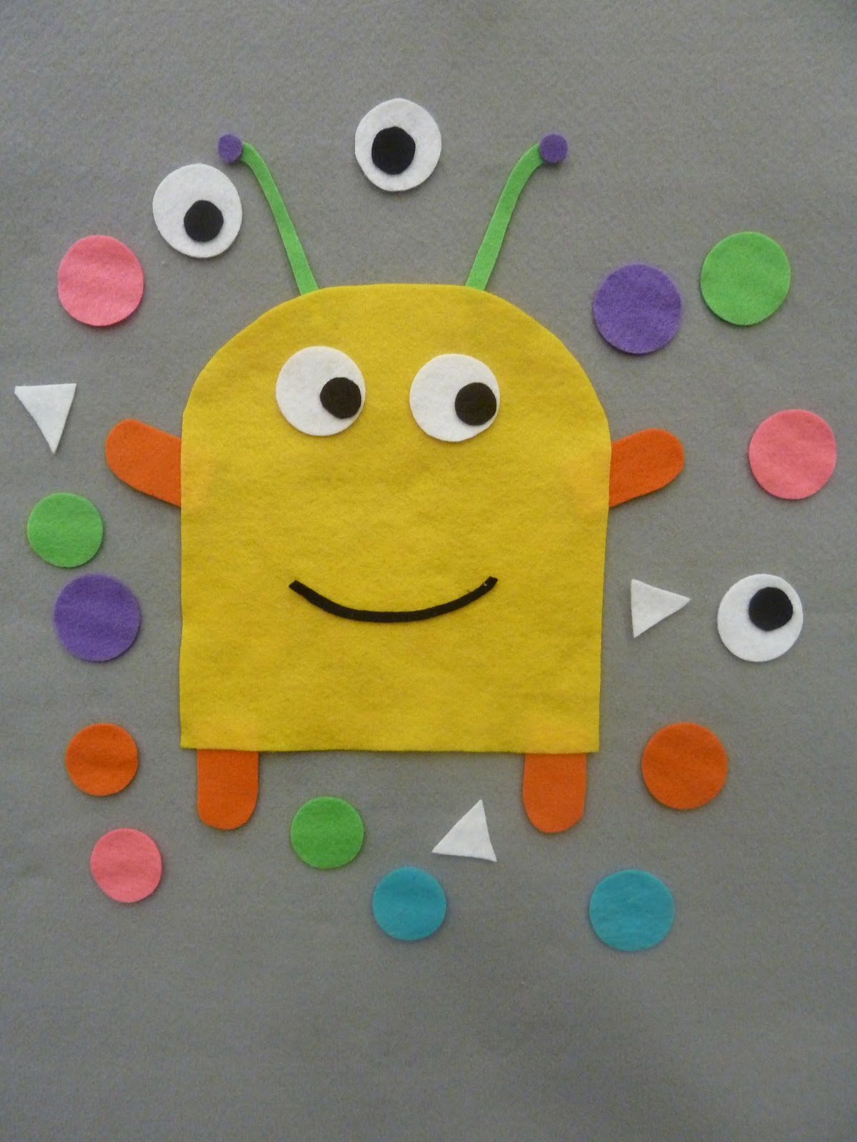 The Wielded Pen - Children's Corner: Polka Dotty Monster - Flannel Friday
