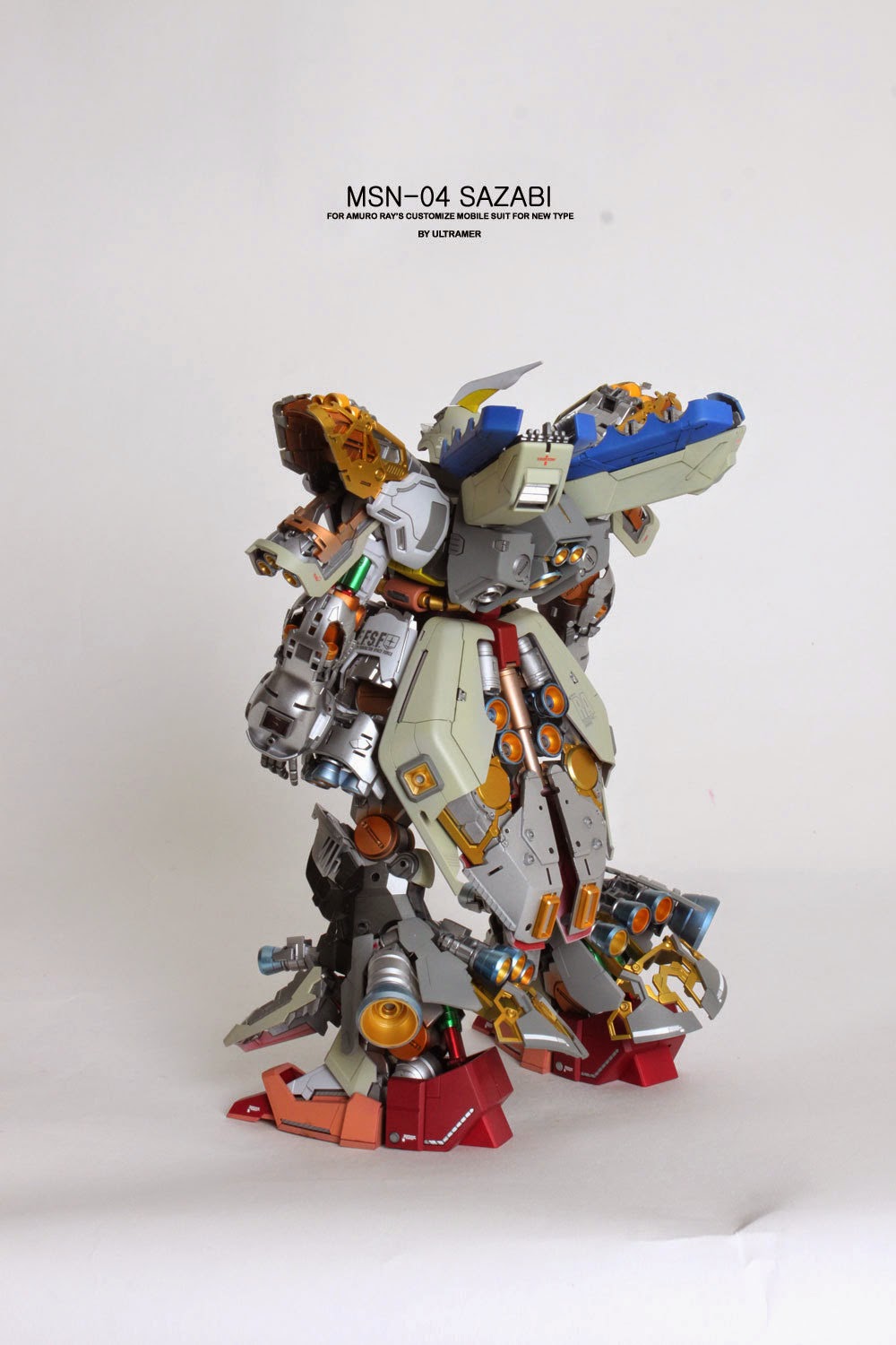 GUNDAM GUY: MG 1/100 MSN-04 Sazabi Ver Ka 'Gundam Colors' + Nu Gundam ...
