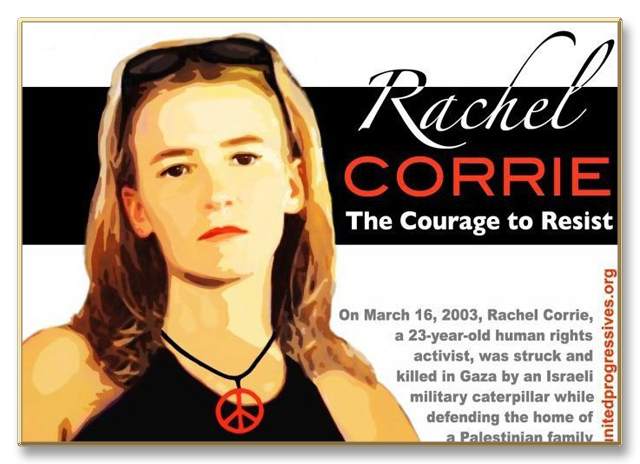 How Can I Go On." Rachel Corrie"