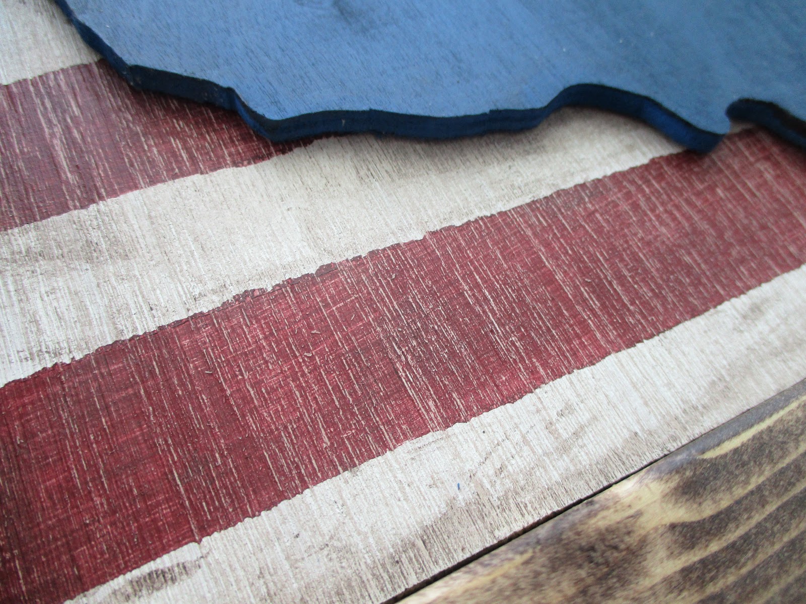 The Cozy Red Cottage: How to Make a Rustic USA Wood Sign