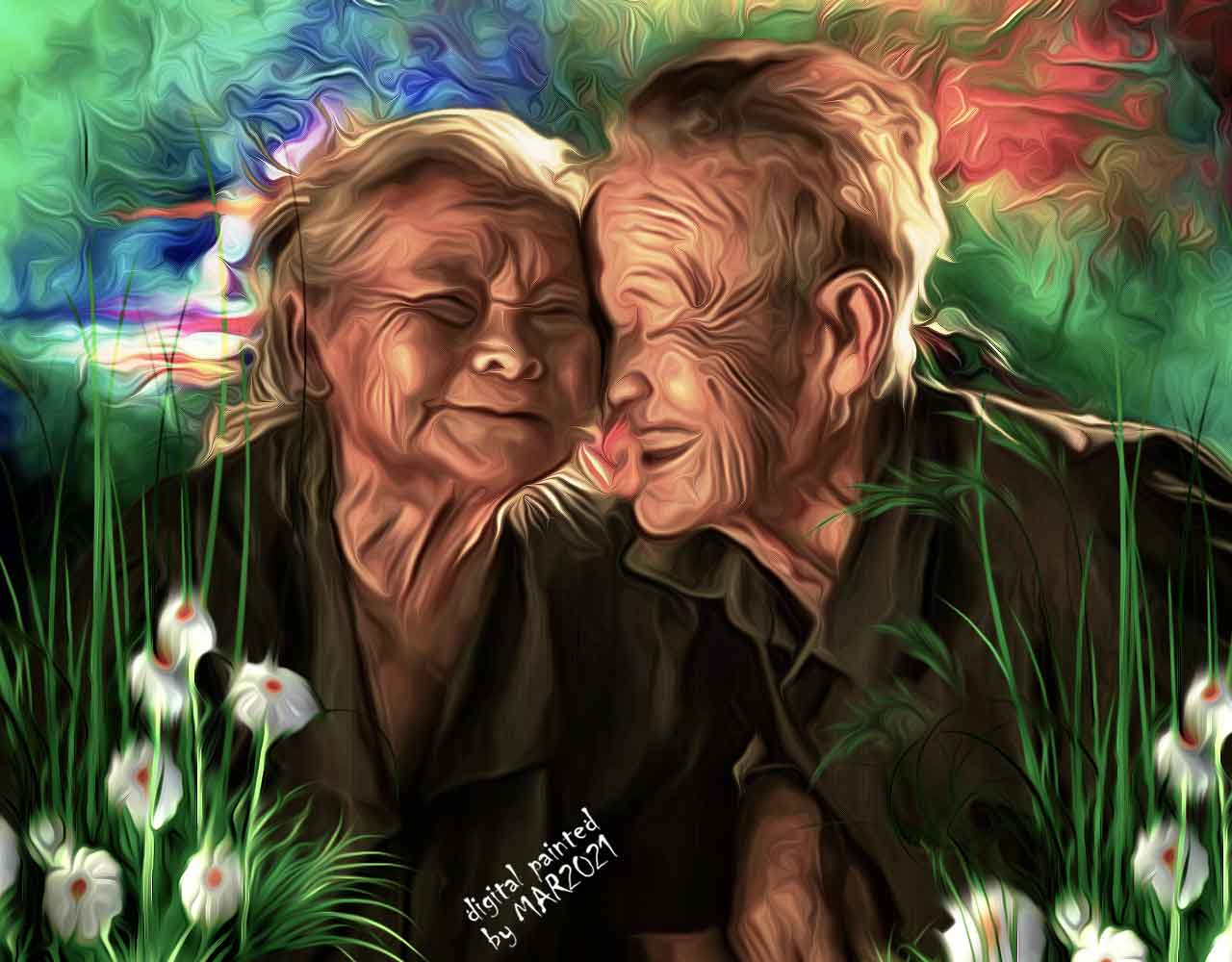 True Love will Last Forever - Digital Oil Painting