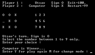 Just Do Programming : How to make tic tac toe in c++ for single player
