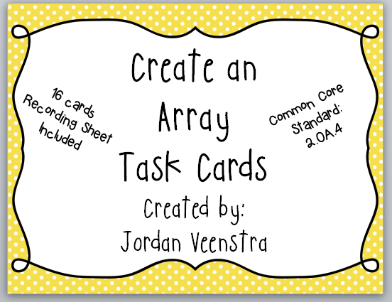 Arrays - FREEBIE! - Team J's Classroom Fun