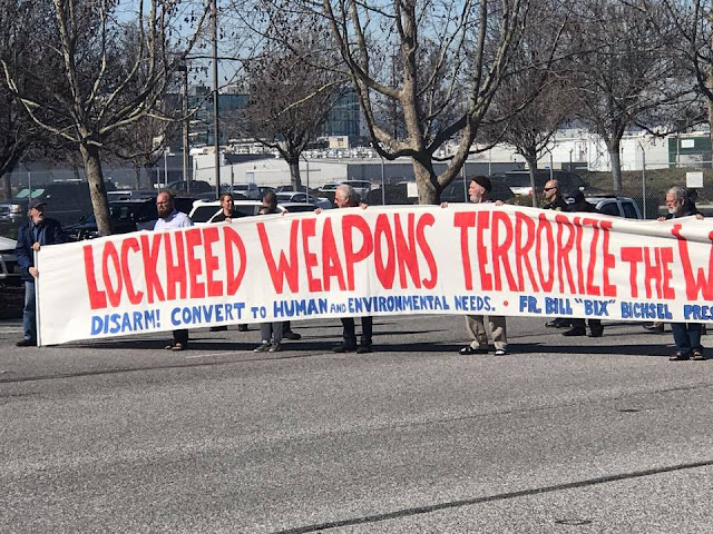 Organizing Notes: Protest at Lockheed Martin in California today