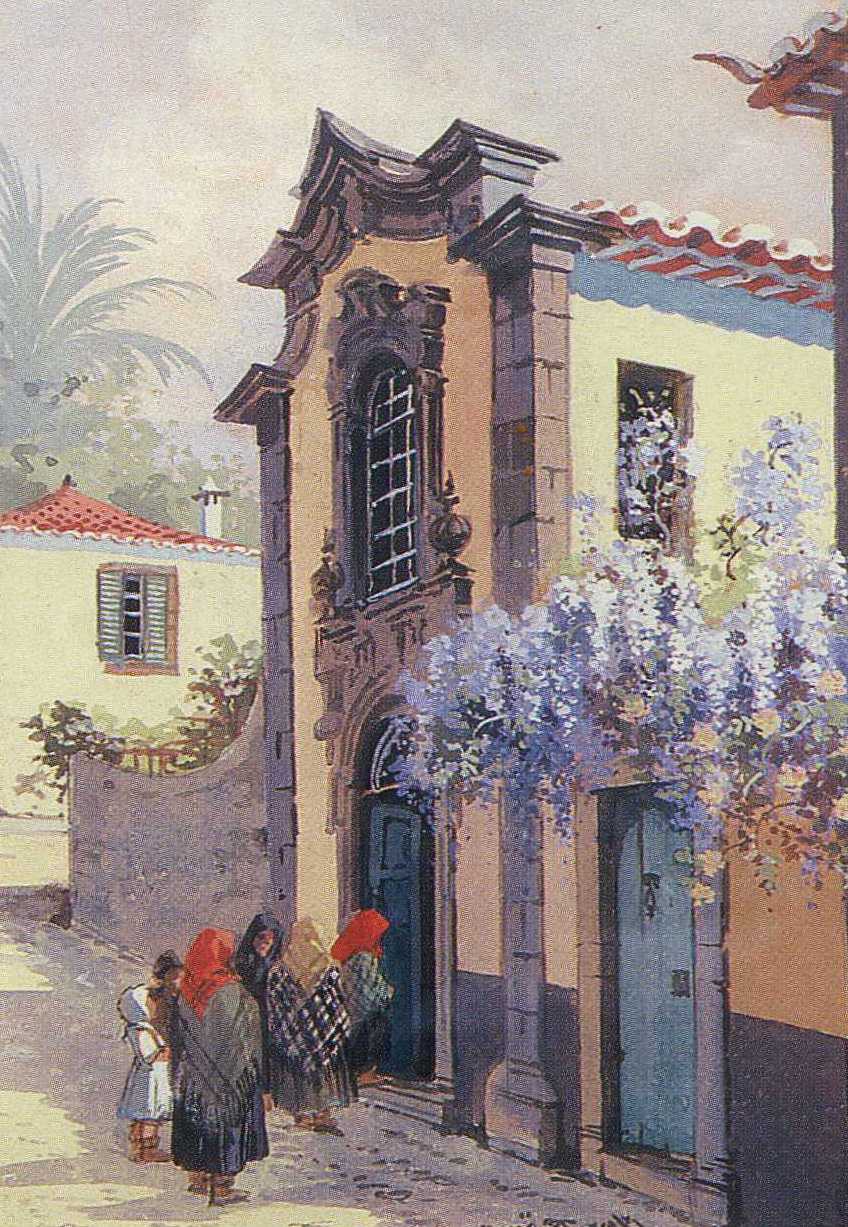 O nosso Funchal: Capela N.ª S.ª da Conceição séc XVIII. Aguarela de Max ...
