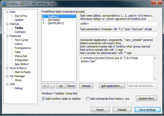 Creativity takes courage: ConEmu Tasks