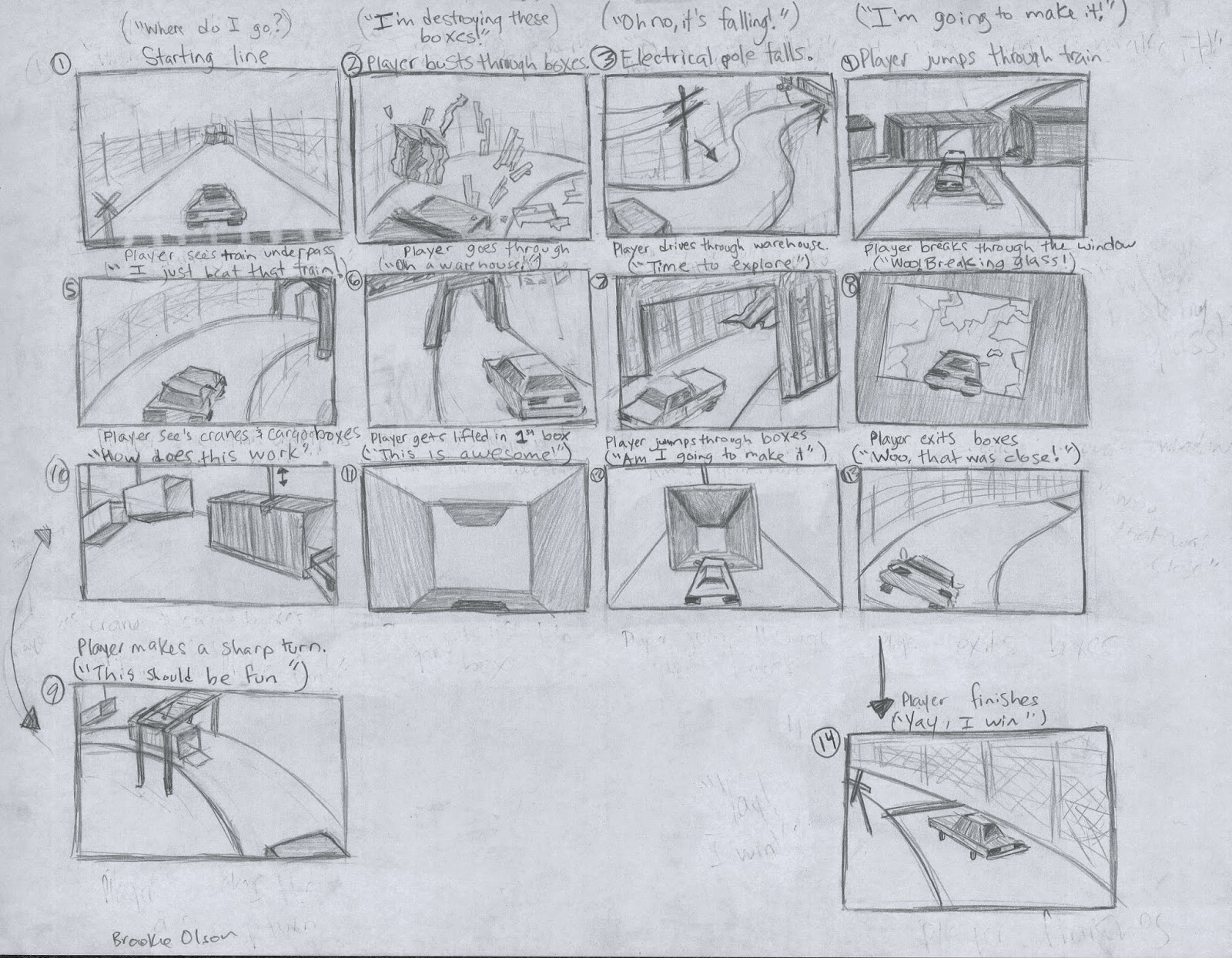 Brooke Olson Game Artist: Level Storyboard