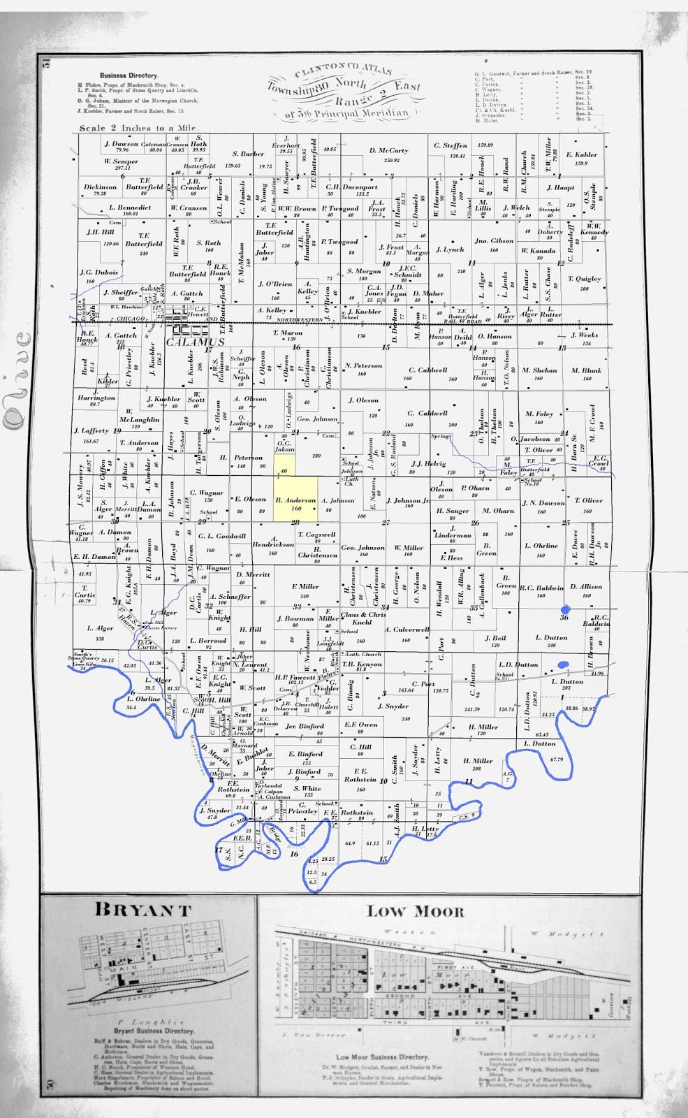 Concepts & Contemplations: 1874 Plat Map for Olive Township, Clinton ...