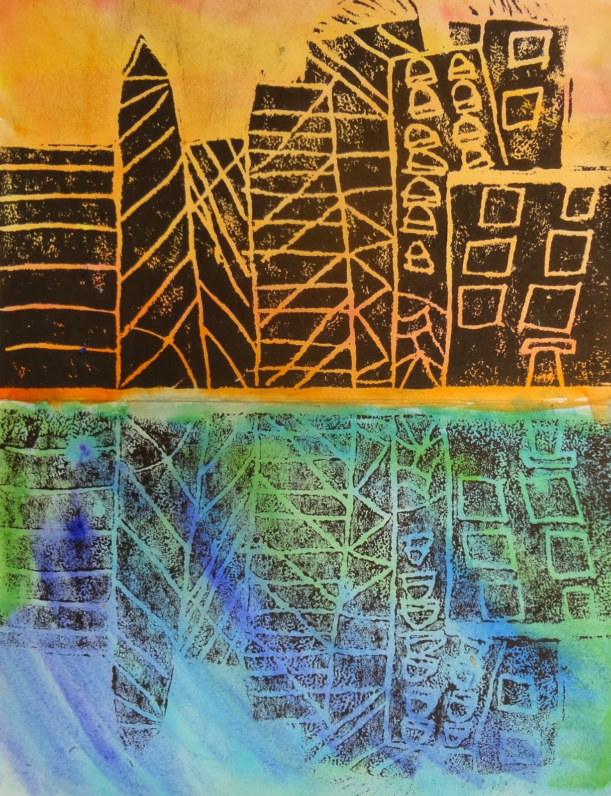 Art with Mrs. Kim : Printmaking with 3rd, 4th and 5th grades
