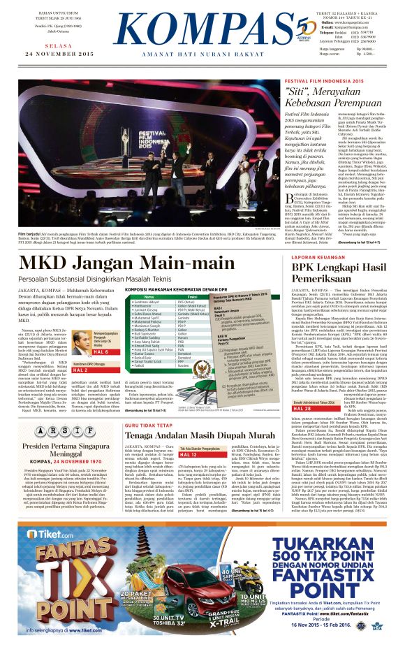 Kompas Hari Ini: November 2015
