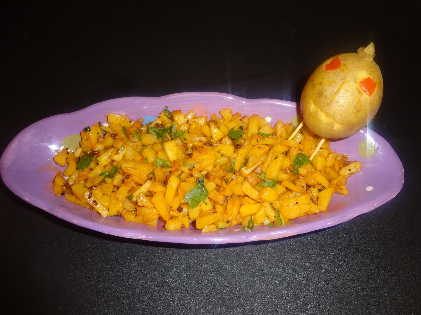 Achusmenu- Indian Vegetarian Cooking: Aloo Fry / Potato Fry