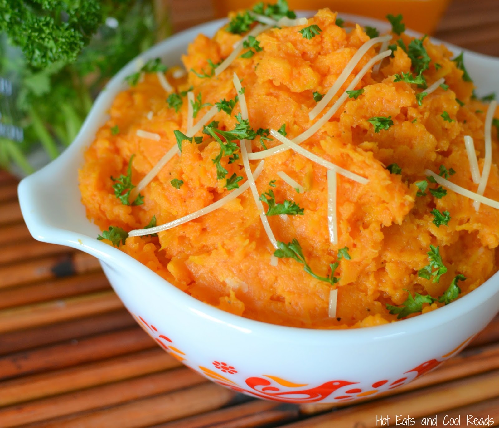 Zesty Parmesan Mashed Sweet Potatoes Recipe