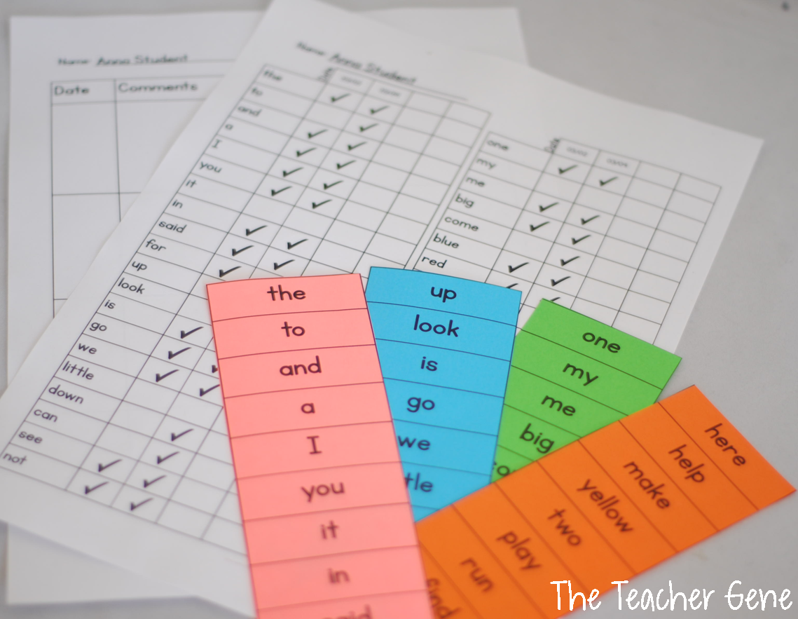 Classroom Freebies Too: Sight Word Assessment Checklist