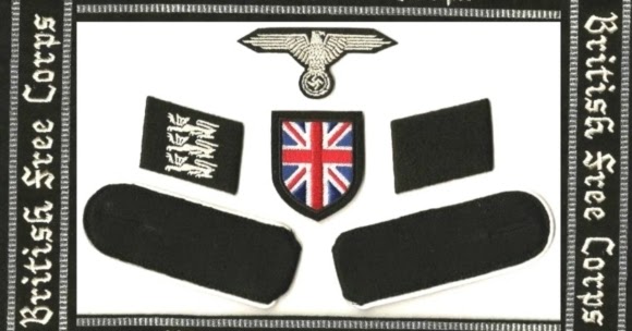 germanmilitariaww2: BRITISH FREE CORPS WAFFEN SS COLLAR TABS CUFF TITLE ...