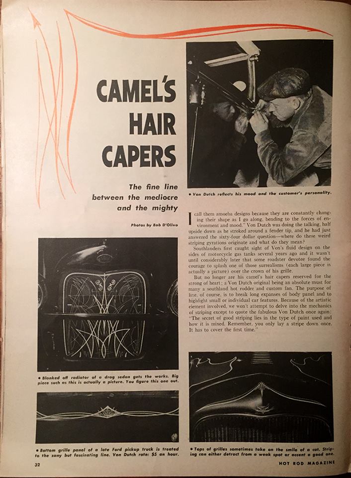 Just A Car Guy: Von Dutch, Hot Rod Magazine, 1955.