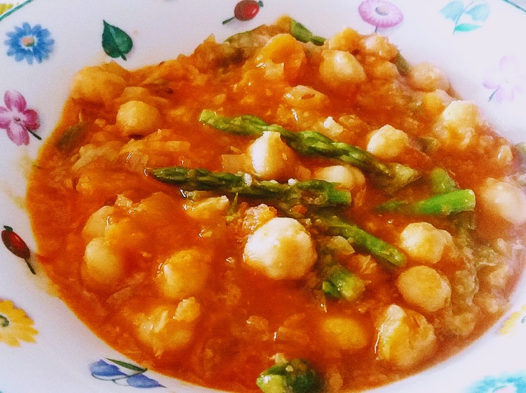 Garbanzos con majao de trigueros