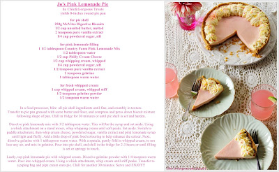 Chic & Gorgeous Treats: Baking Recipe: Pink Lemonade Pie (Non-Baked ...