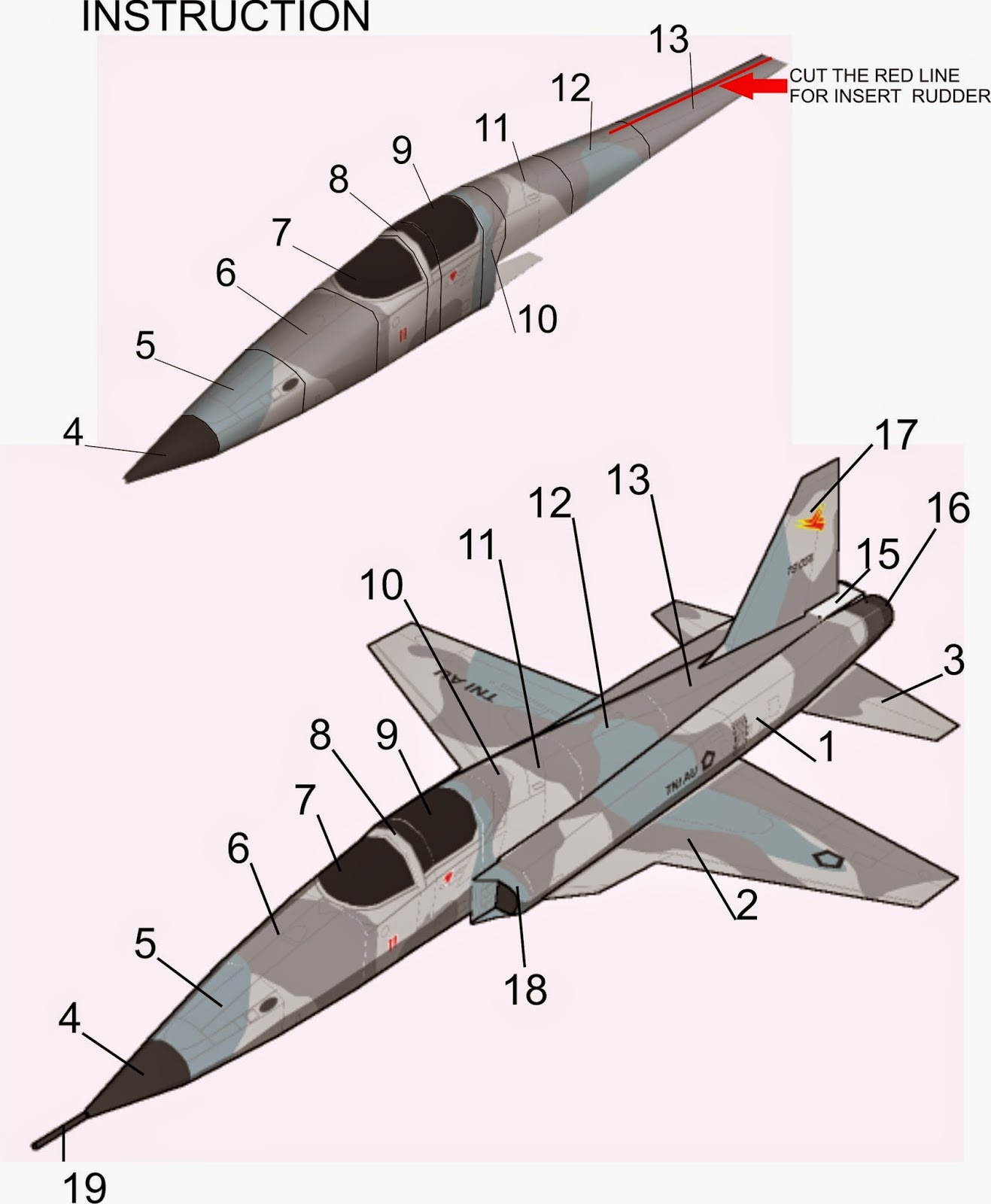 ZRP Papercrafter: F-5 E Tiger INDONESIAN AIR FORCE