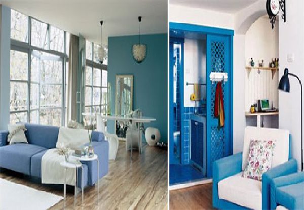 Modern Blue Interior Designs Living Room | interior home